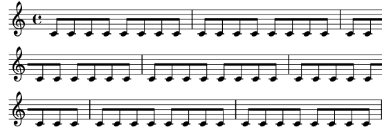LilyPond Notation Reference 4 3 1 Line Breaking